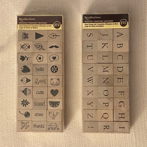 Recollections | Office | 27piece Recollections Wood Stamp Set Alphabet ...